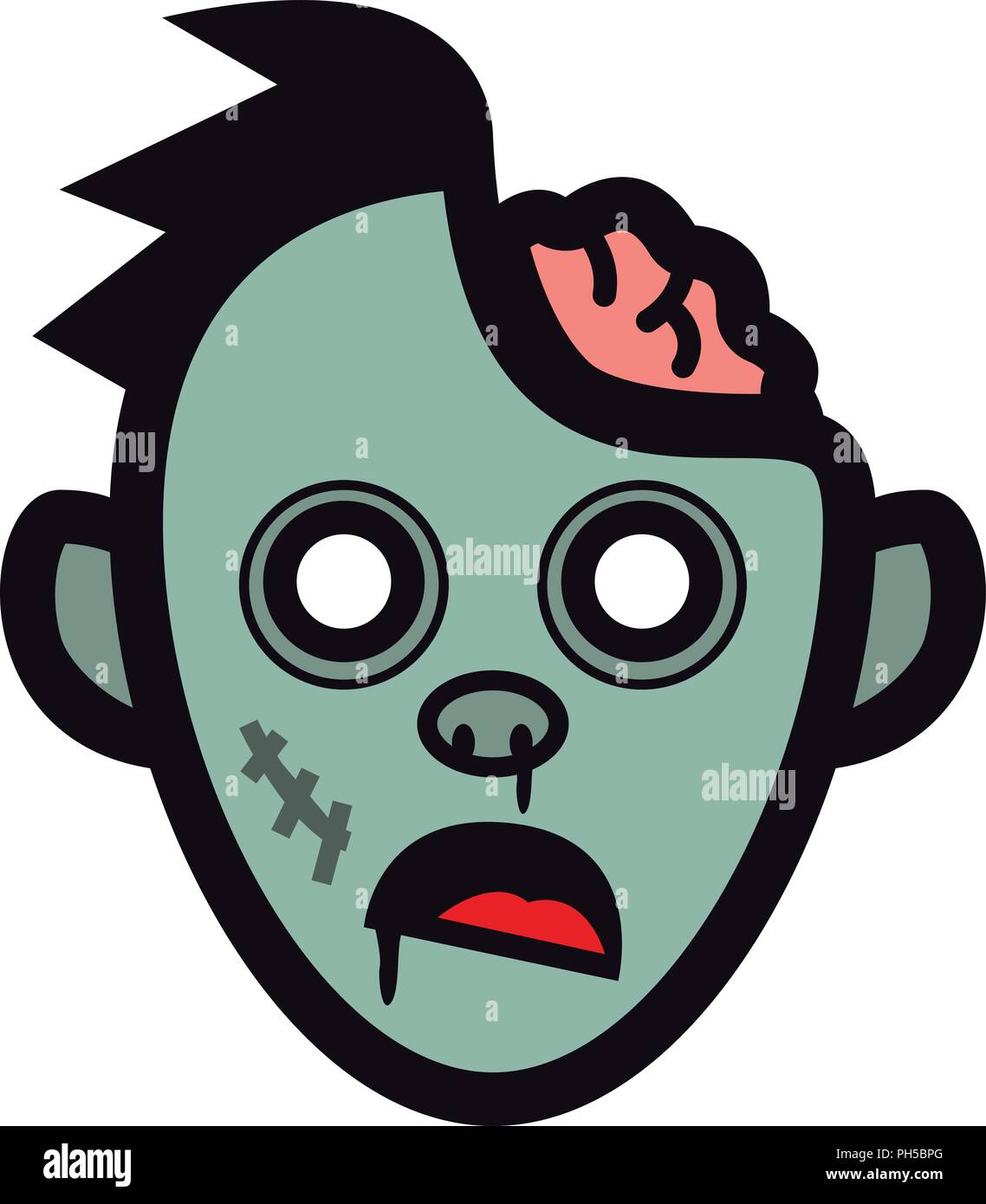 Scary zombie faces Stock Vector Images - Alamy