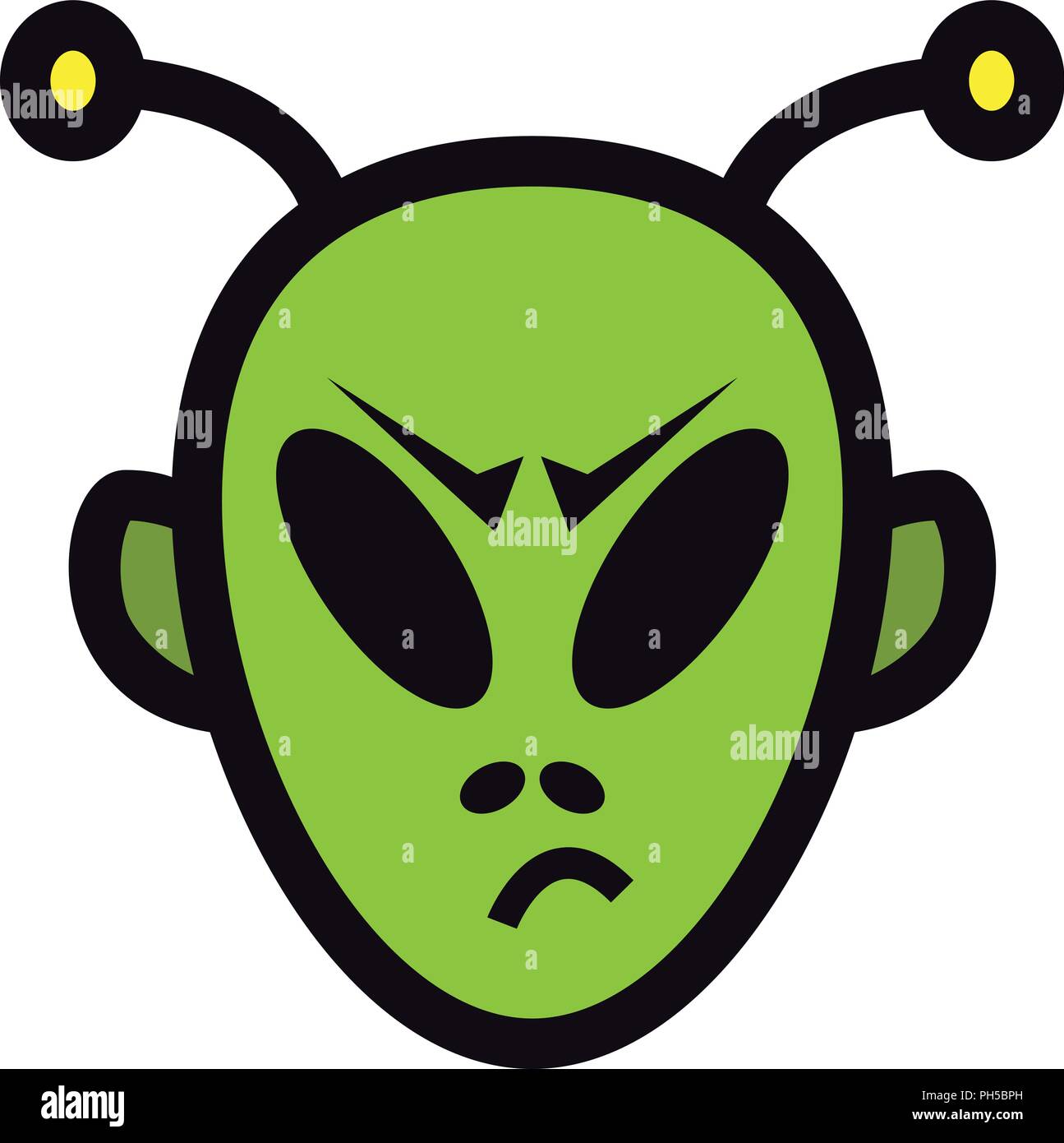 Bug head alien illustration Stock Vector Images - Alamy