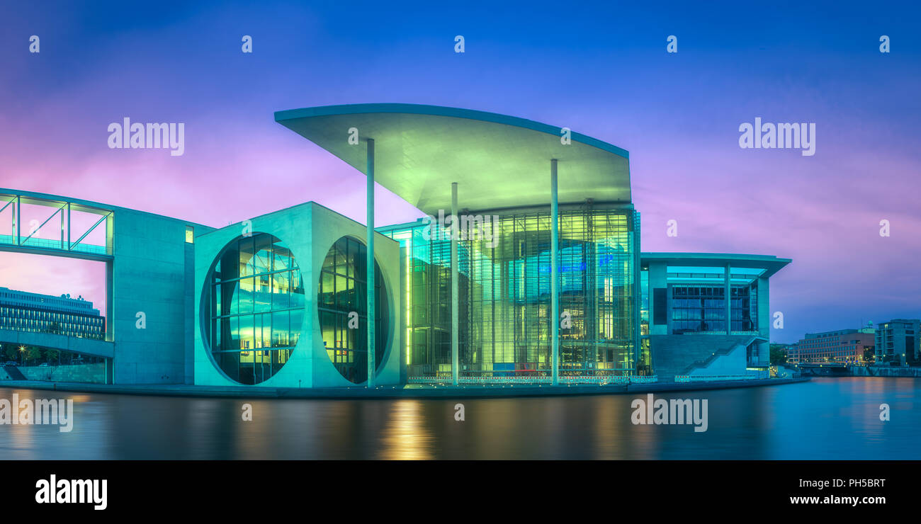 Panoramic view of new government quarter of Berlin, Germany Stock Photo ...