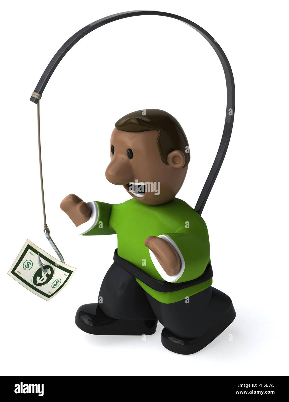 Cartoon guy - 3D Illustration Stock Photo - Alamy