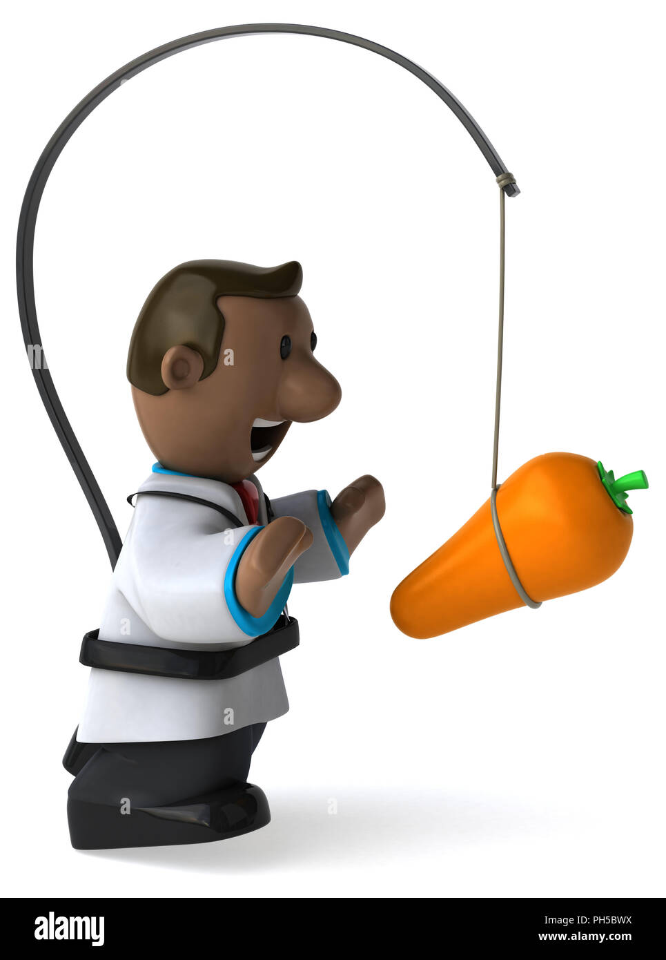 Fun doctor - 3D Illustration Stock Photo - Alamy