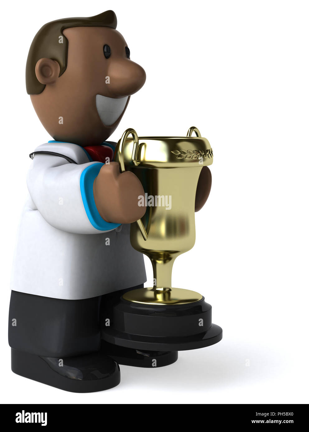 Fun doctor - 3D Illustration Stock Photo - Alamy