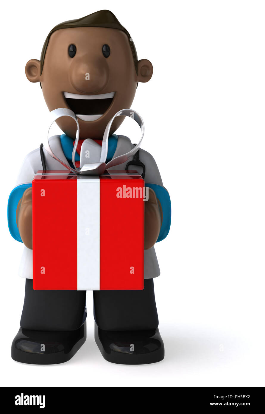 Fun doctor - 3D Illustration Stock Photo - Alamy