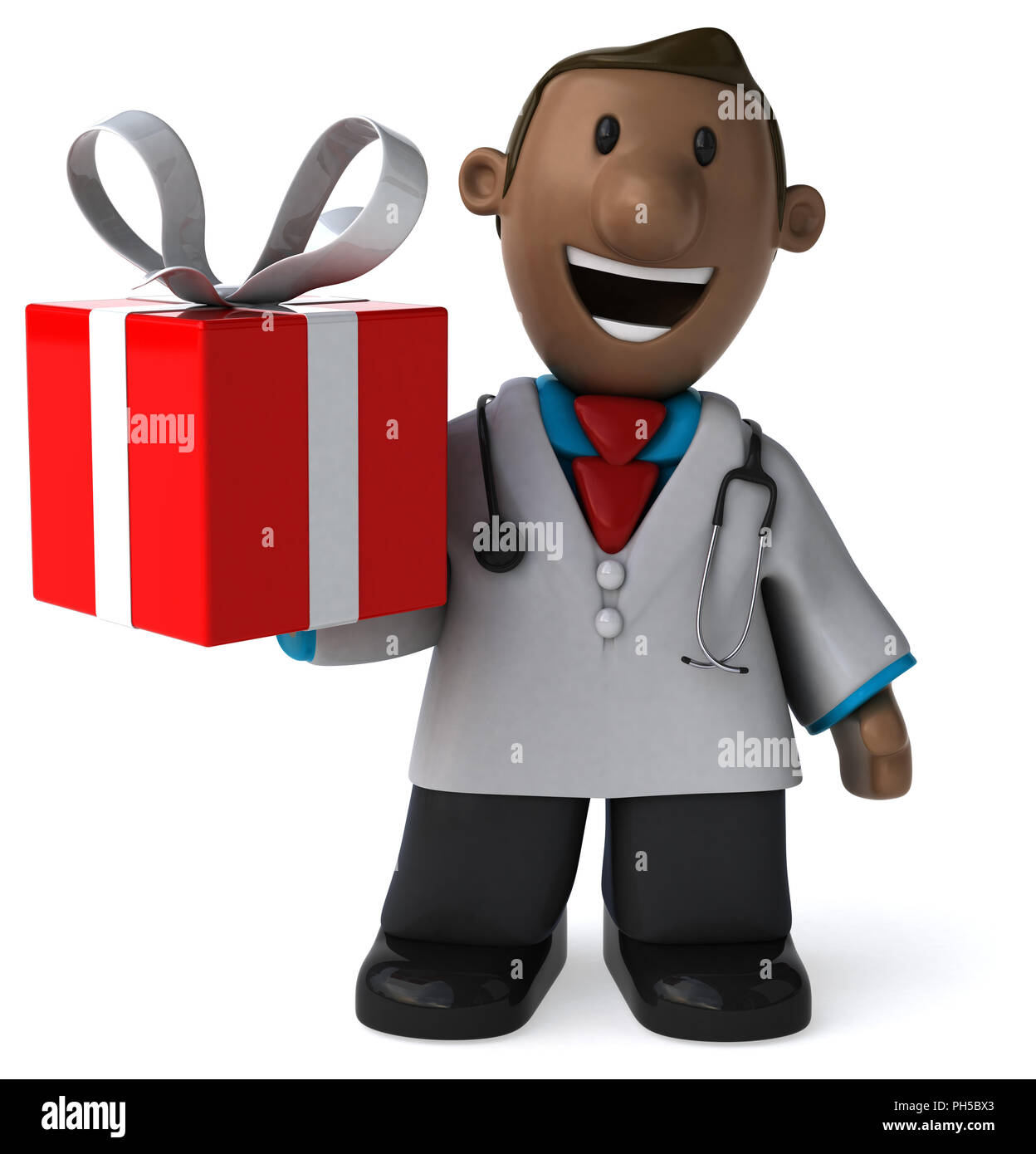 Fun doctor - 3D Illustration Stock Photo - Alamy