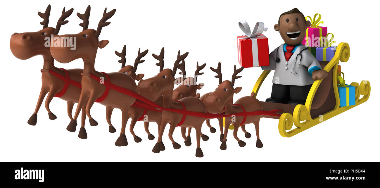 Fun doctor - 3D Illustration Stock Photo - Alamy