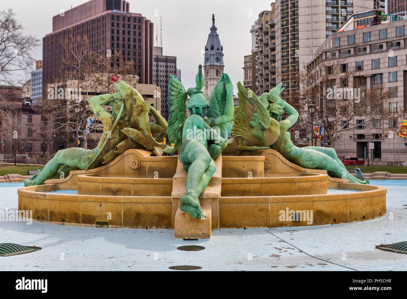 Swann Memorial Fountain, Fountain of the Three Rivers (1924), Logan ...
