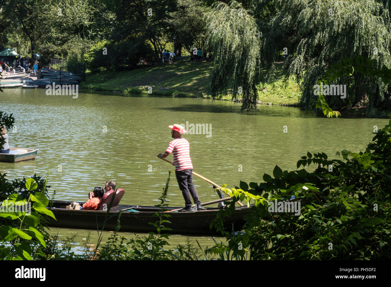 New York Central Park Lake Gondola High Resolution Stock Photography ...