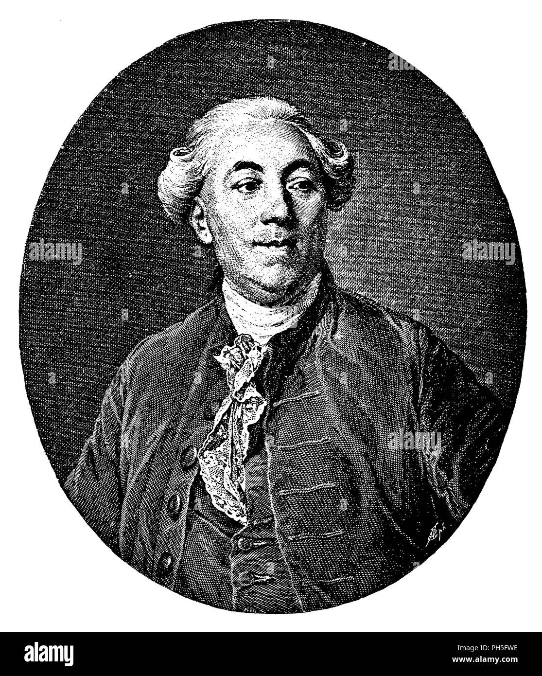 Jacques Necker, Minister of Finance Louis XVI. After a picture of ...
