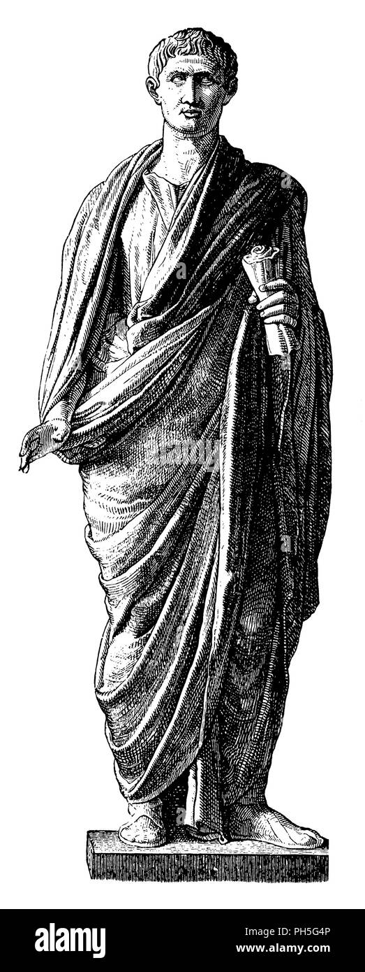 Romans, dressed in toga. In the Vatican, Rome, 1889 Stock Photo - Alamy