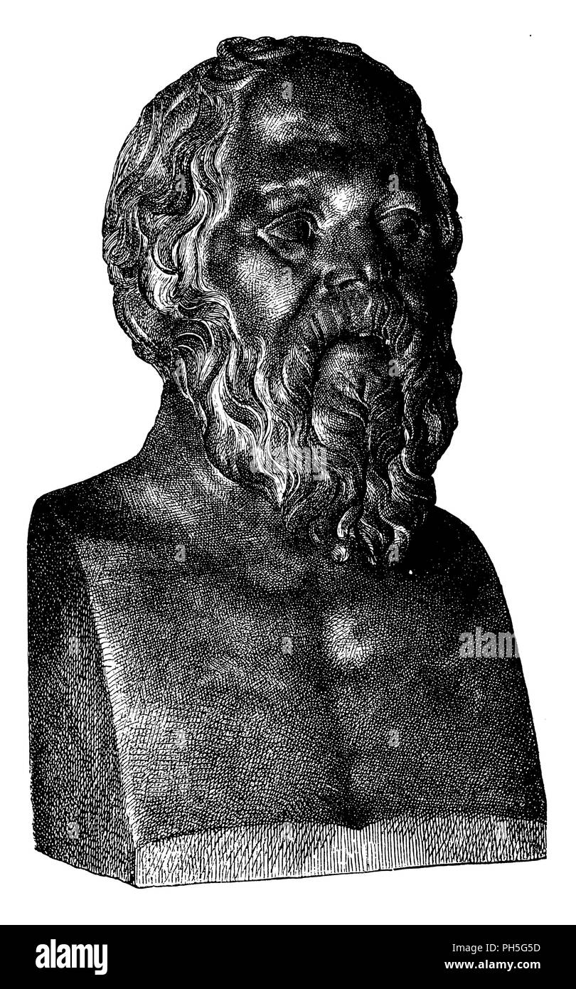 Socrates. Bust in the Vatican, Rome, 1889 Stock Photo - Alamy