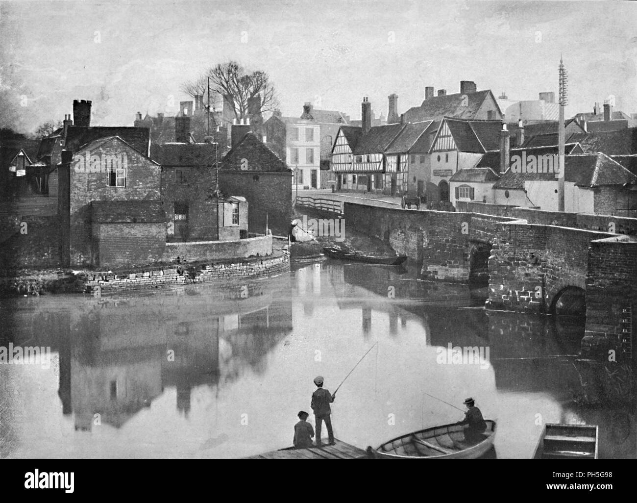 At The Confluence Of The River Severn And River Avon Black And White