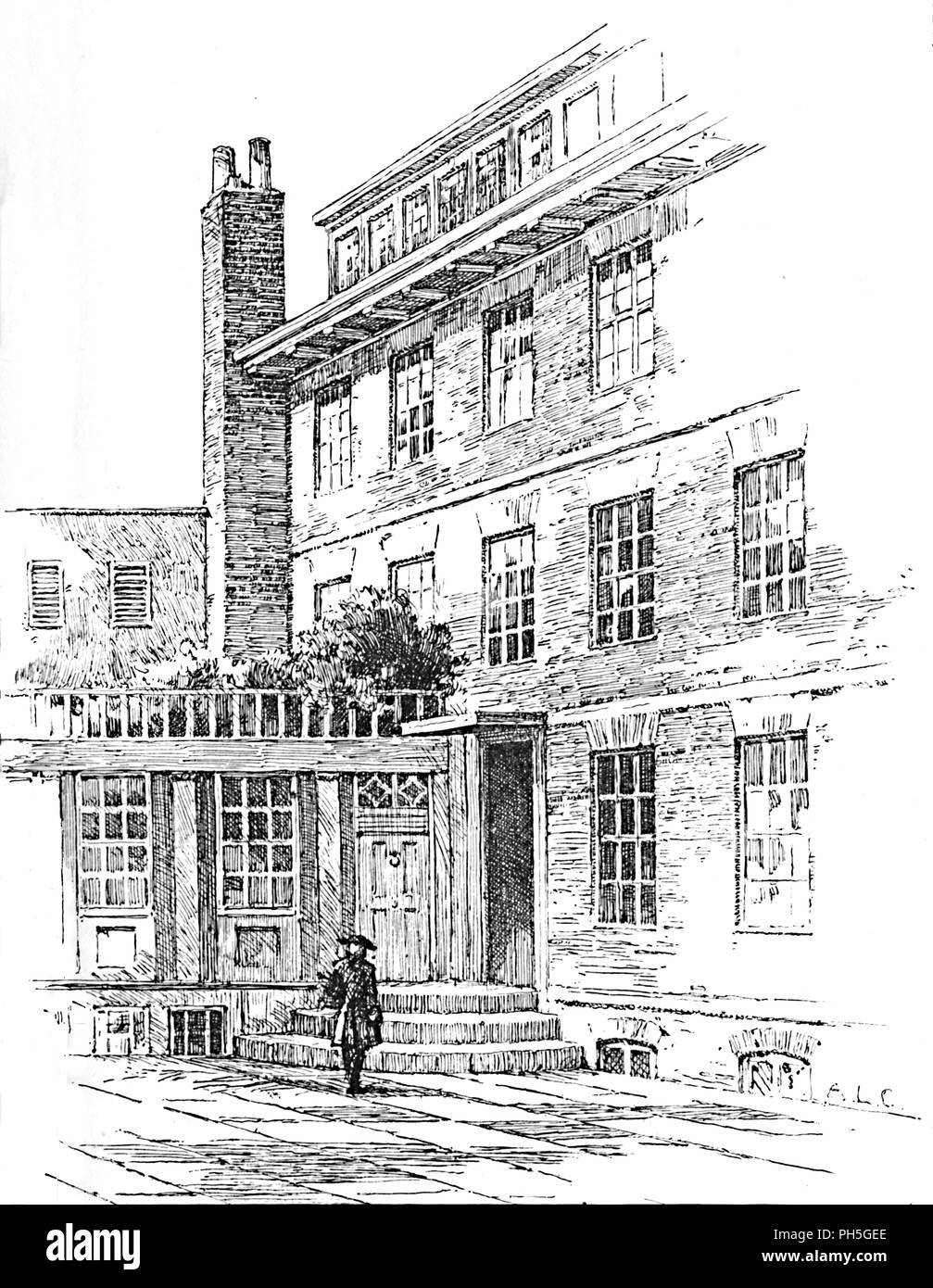 'Johnson's House, No. 8 Bolt Court, Fleet Street', 1907. Artist: A. L ...