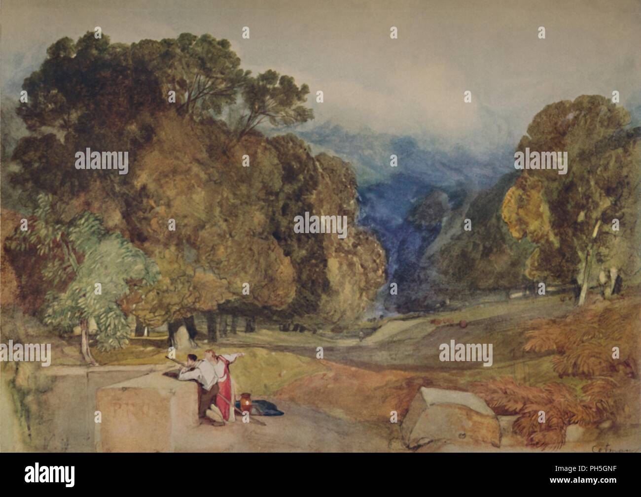 'Park Scene', 1923. Artist: John Sell Cotman Stock Photo - Alamy