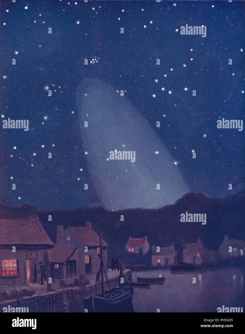 'The Mysterious Cone of the Light in the Sky', 1935. Artist: Unknown ...