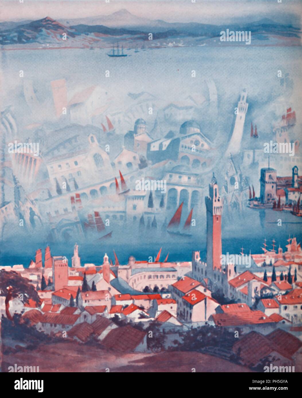 'The Strange Fata Morgana Seen in Sicily', 1935. Artist: Unknown Stock ...