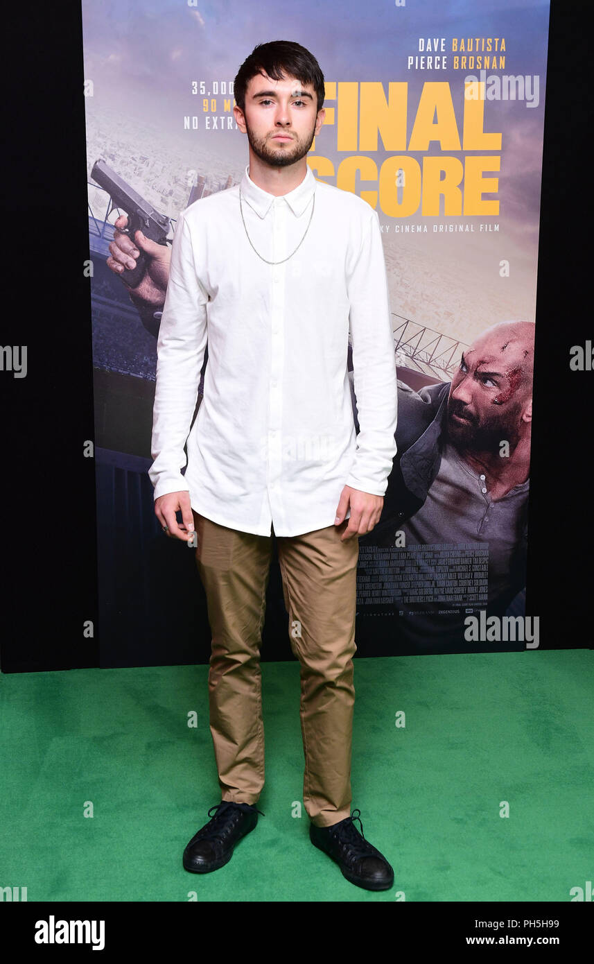 Rian Gordon arrives at the world premiere of Final Score at Ham Yard Hotel, Soho, London Stock ...