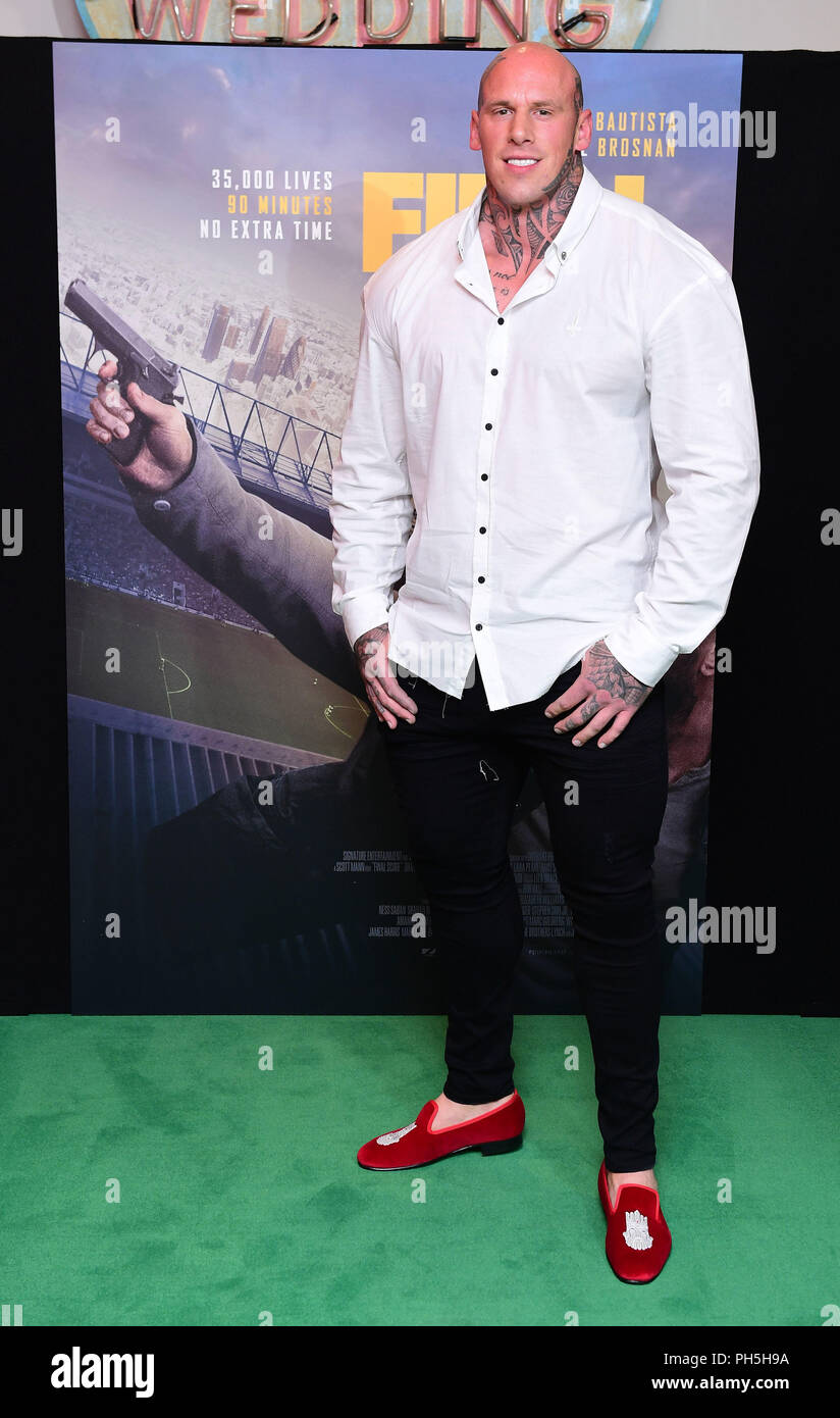 Martyn Ford arrives at the world premiere of Final Score at Ham Yard ...