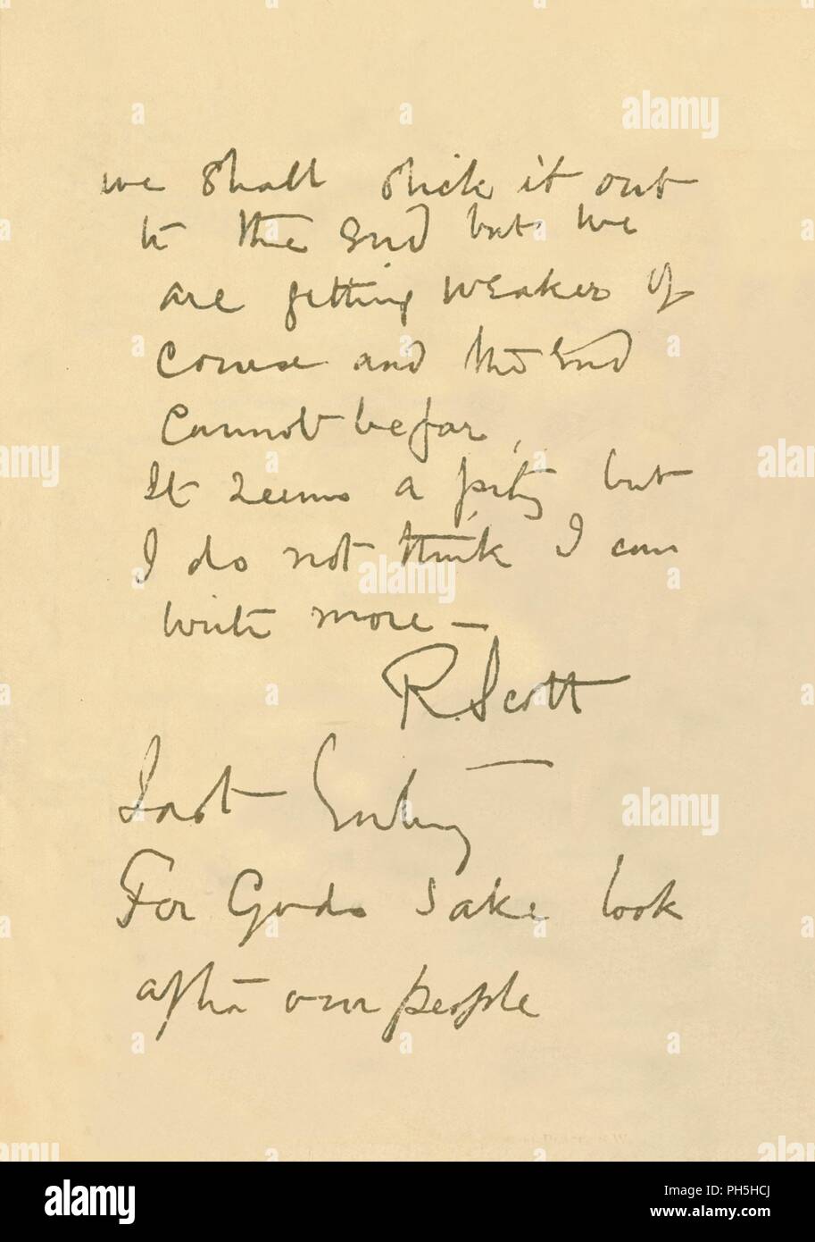 Captain robert falcon scott letter hi-res stock photography and images ...