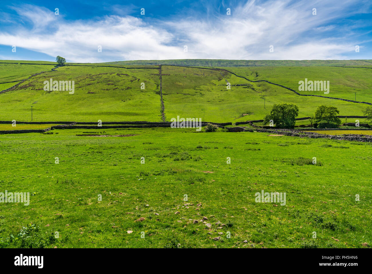 Yorkshire landscape near Litton, North Yorkshire, England, UK Stock ...