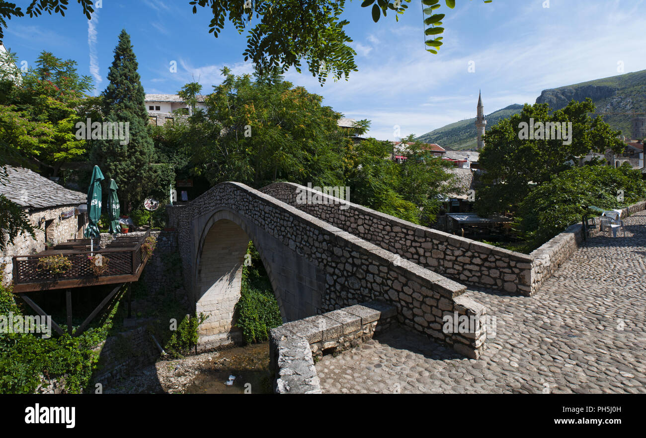 Mostar: Kriva Cuprija (Sloping Bridge), the oldest single arch stone ...