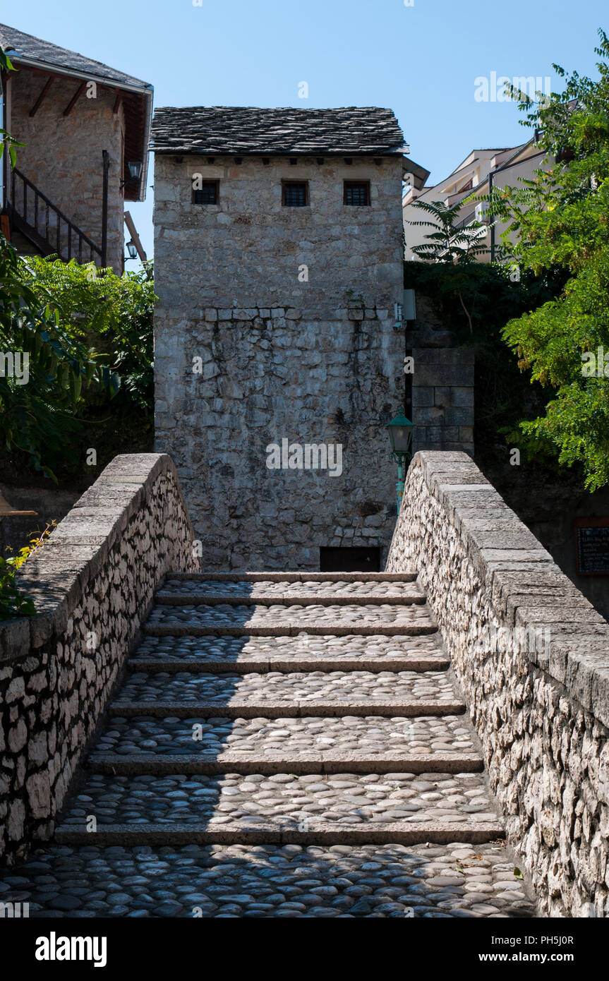Mostar: Kriva Cuprija (Sloping Bridge), the oldest single arch stone ...