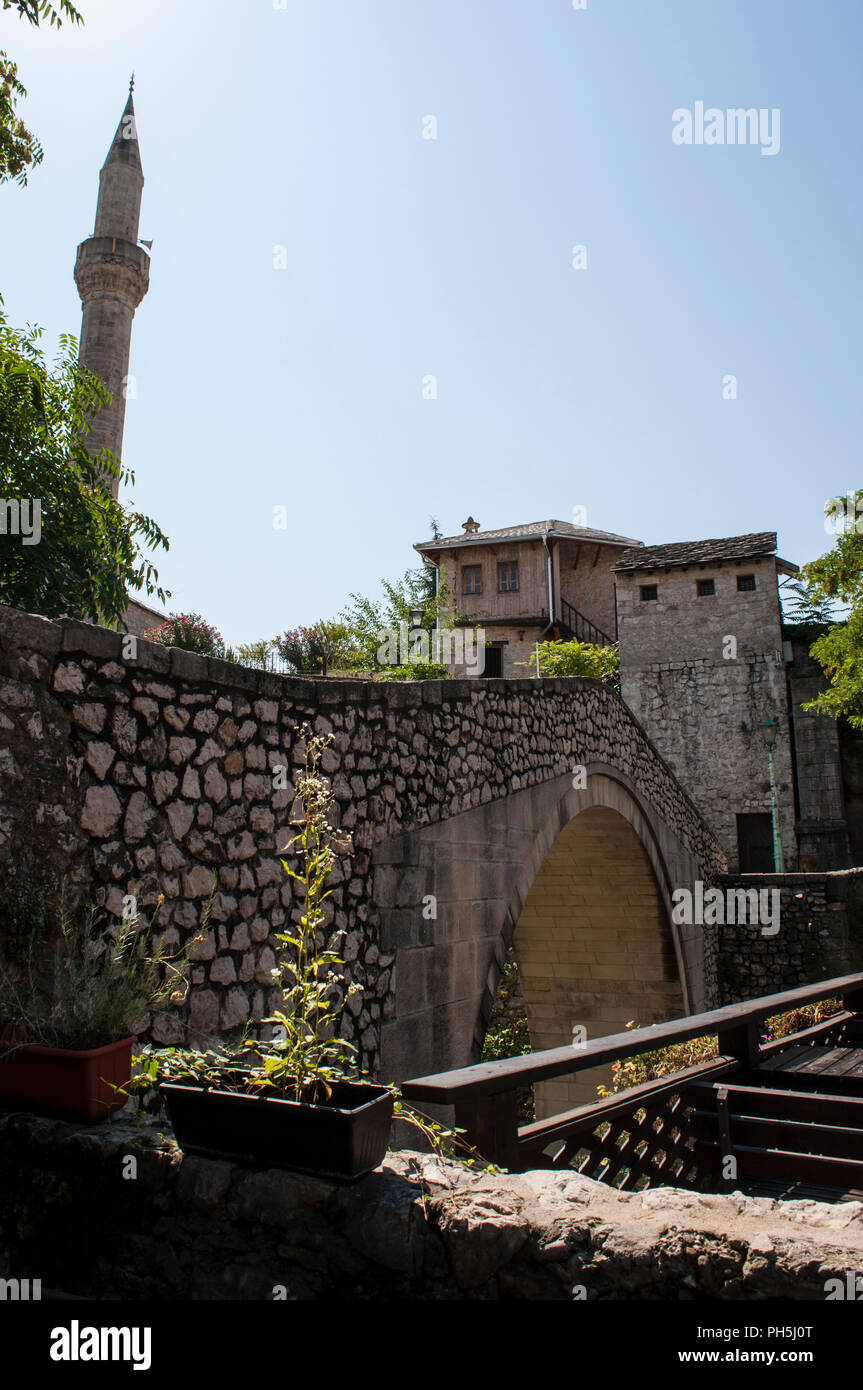 Mostar: Kriva Cuprija (Sloping Bridge), the oldest single arch stone ...