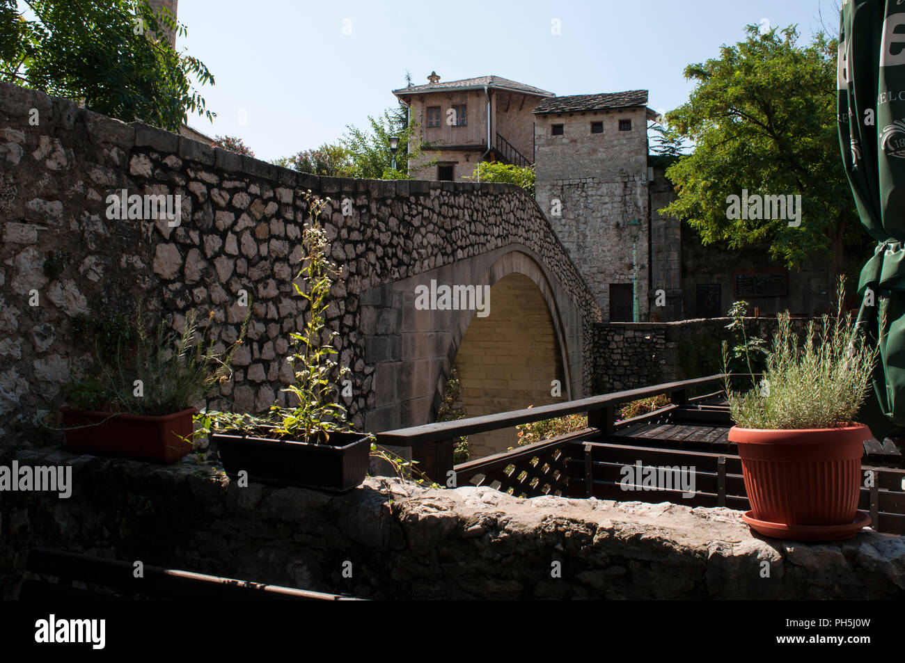 Mostar: Kriva Cuprija (Sloping Bridge), the oldest single arch stone ...