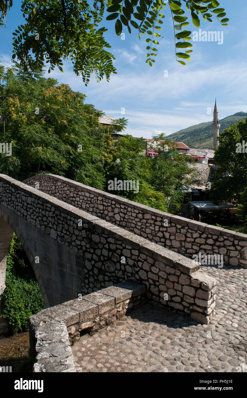 Mostar: Kriva Cuprija (Sloping Bridge), the oldest single arch stone ...