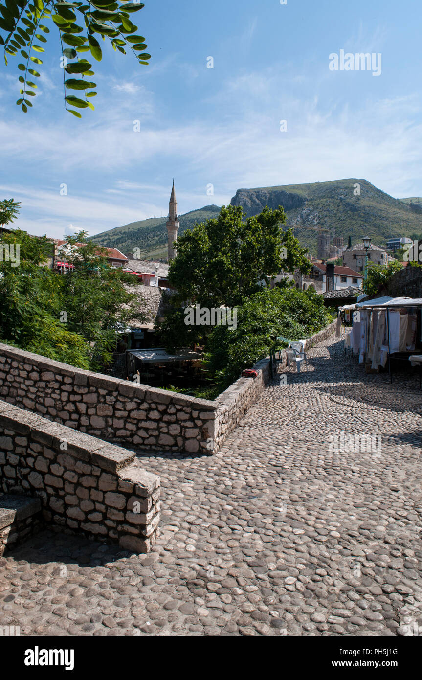 Mostar: Kriva Cuprija (Sloping Bridge), the oldest single arch stone ...