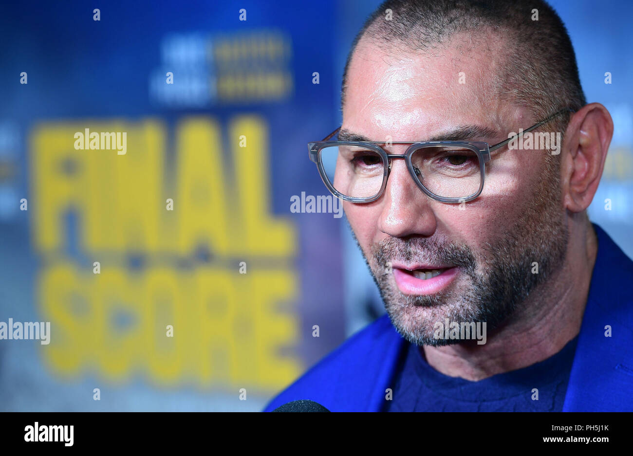 David Bautista arrives at the world premiere of Final Score at Ham Yard ...
