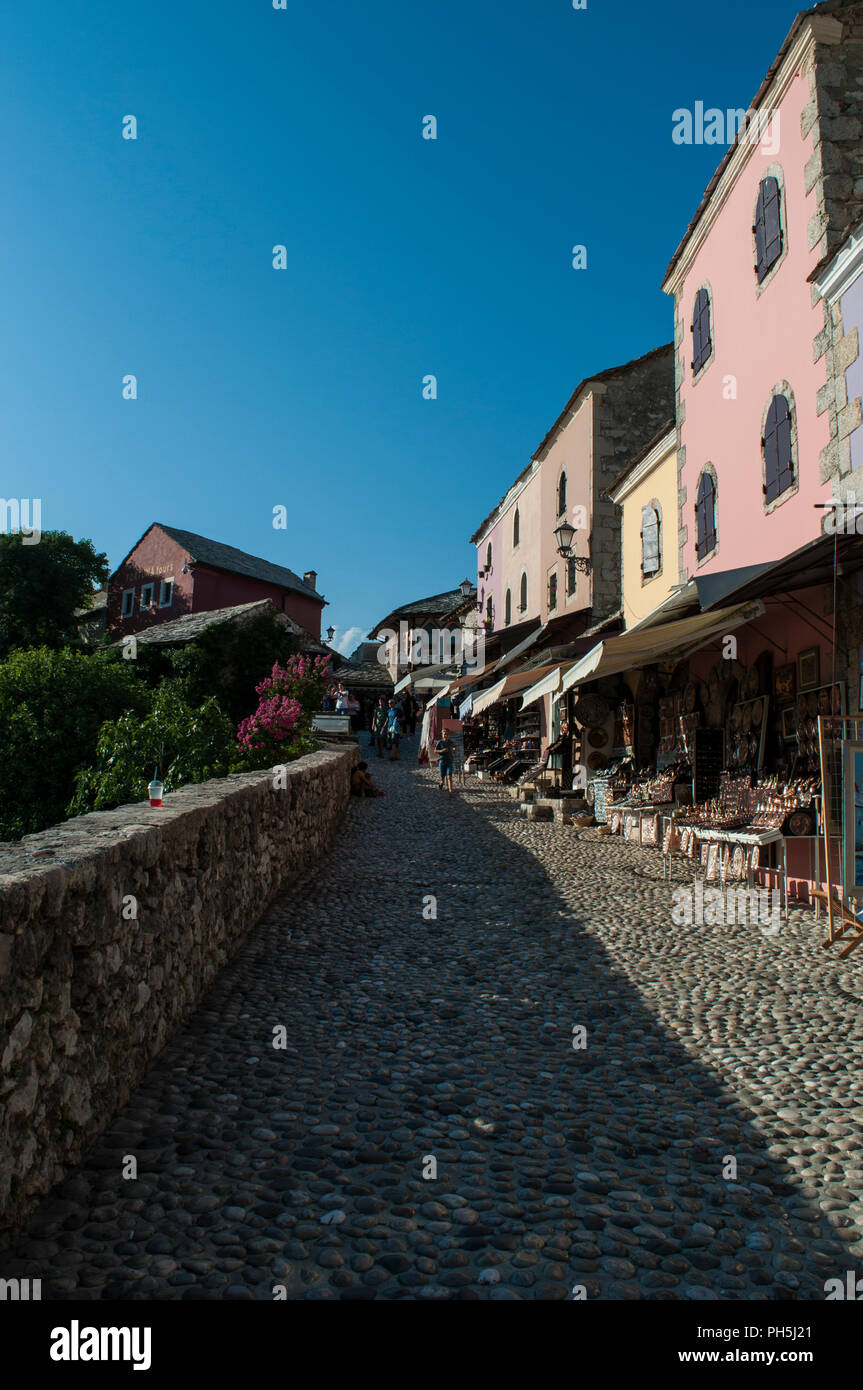 Bosnia: skyline of the Old Bazaar Kujundziluk, muslim quarter of the ...