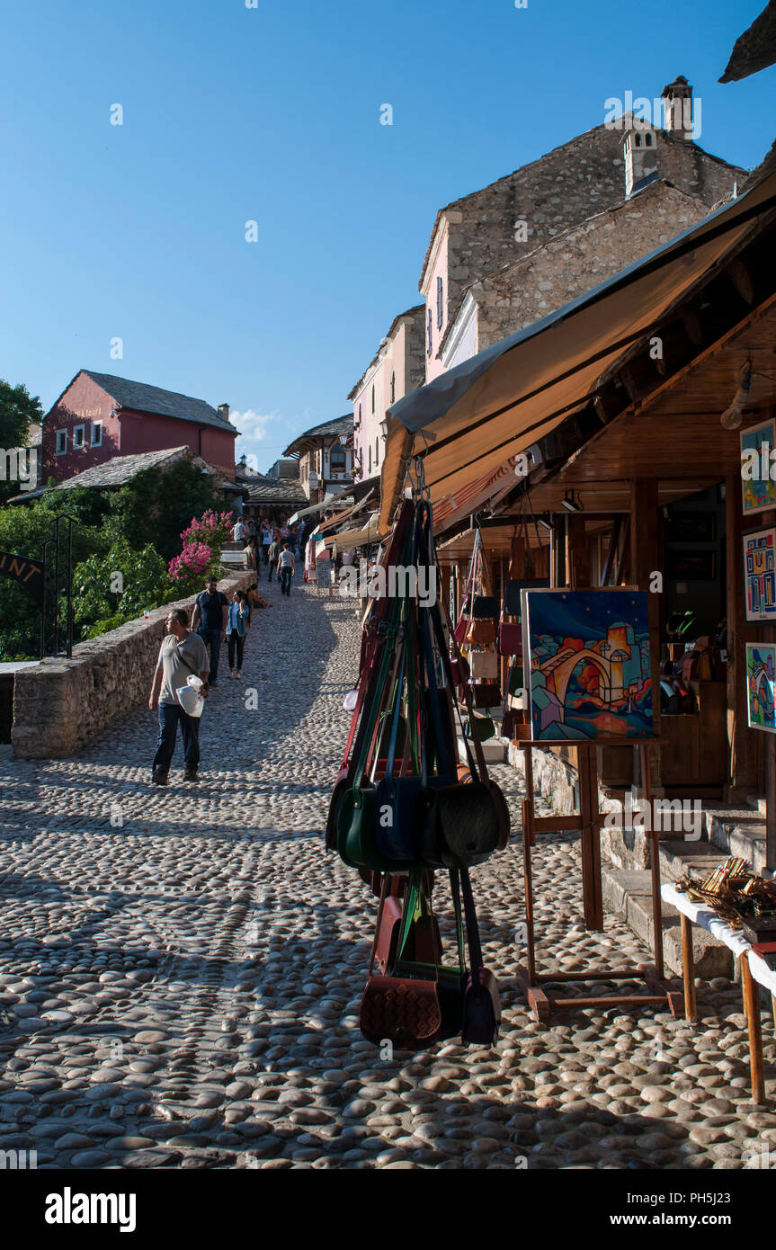 Bosnia: skyline of the Old Bazaar Kujundziluk, muslim quarter of the ...