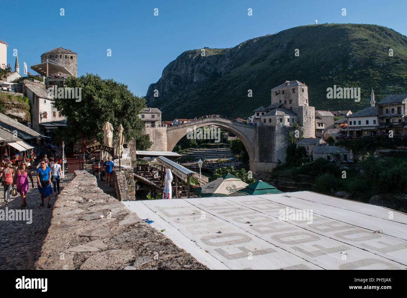 Mostar, Bosnia: the Stari Most (Old Bridge), the 16th century Ottoman ...