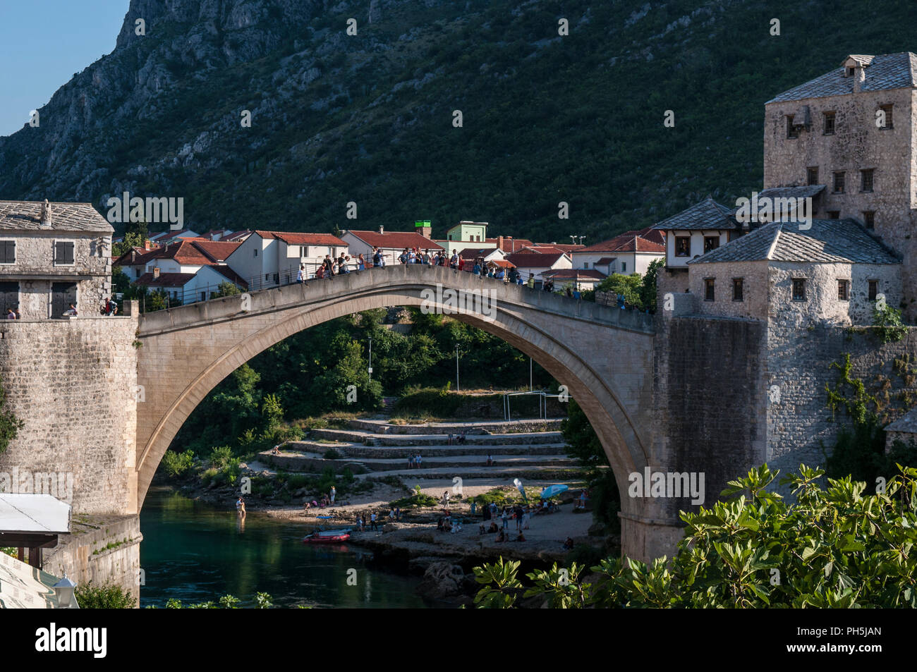 Mostar, Bosnia: the Stari Most (Old Bridge), the 16th century Ottoman ...