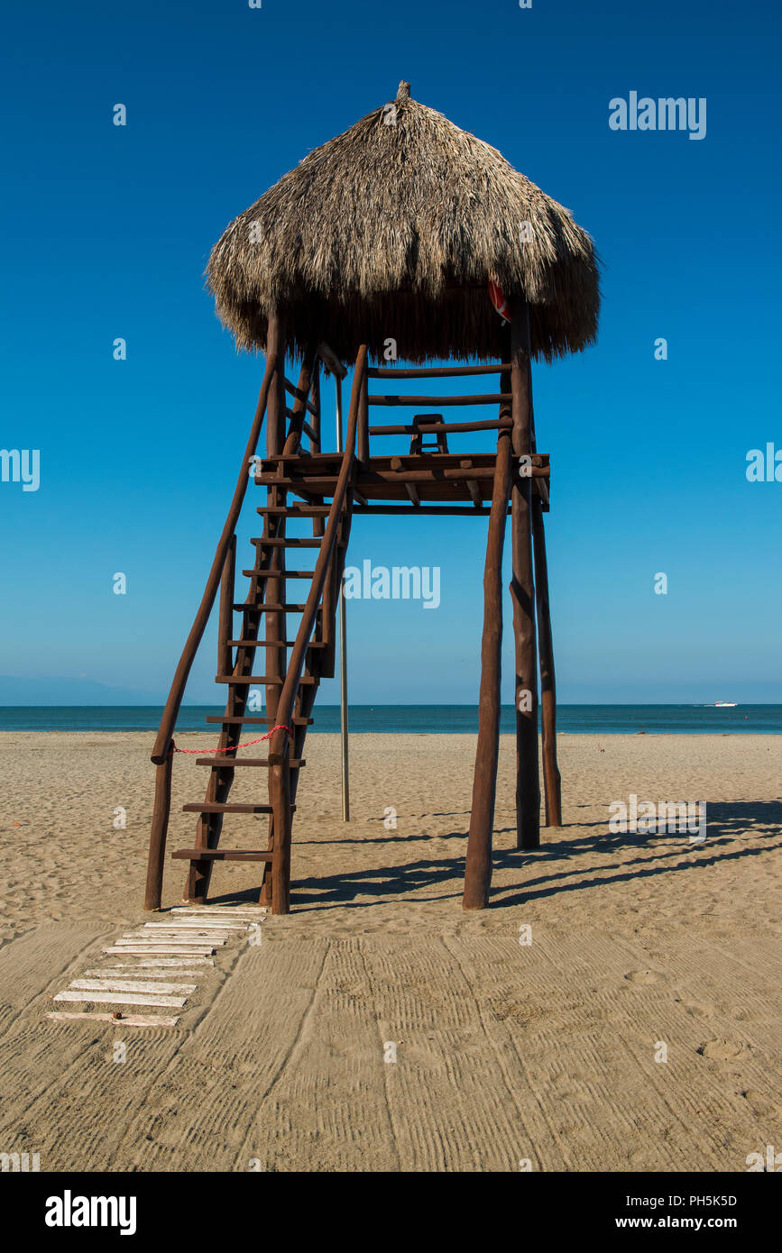 Lifeguard Tower on the Beach Stock Photo - Alamy