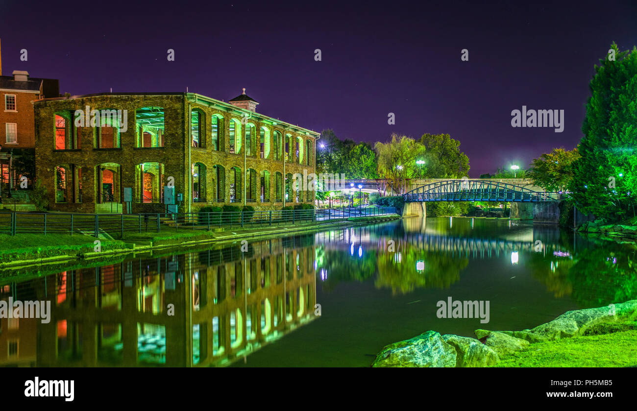 Reedy River and Wyche Pavilion in Downtown Greenville South Carolina SC Stock Photo - Alamy
