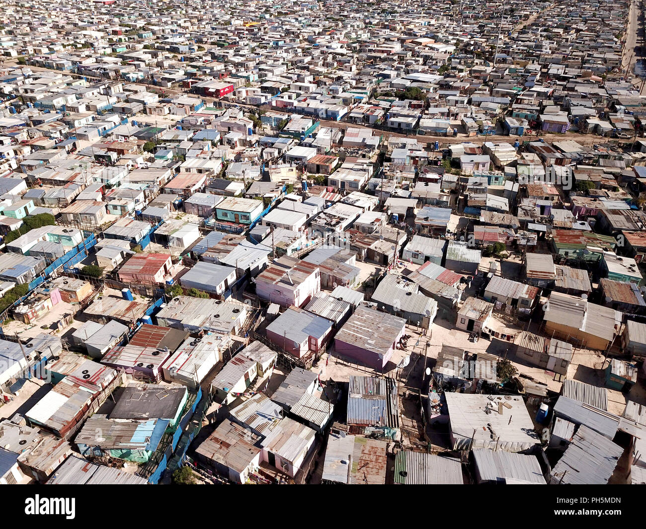 Ariel View Of The Slums In South Africa