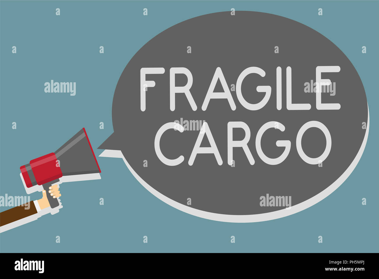 Writing note showing Fragile Cargo. Business photo showcasing Breakable ...