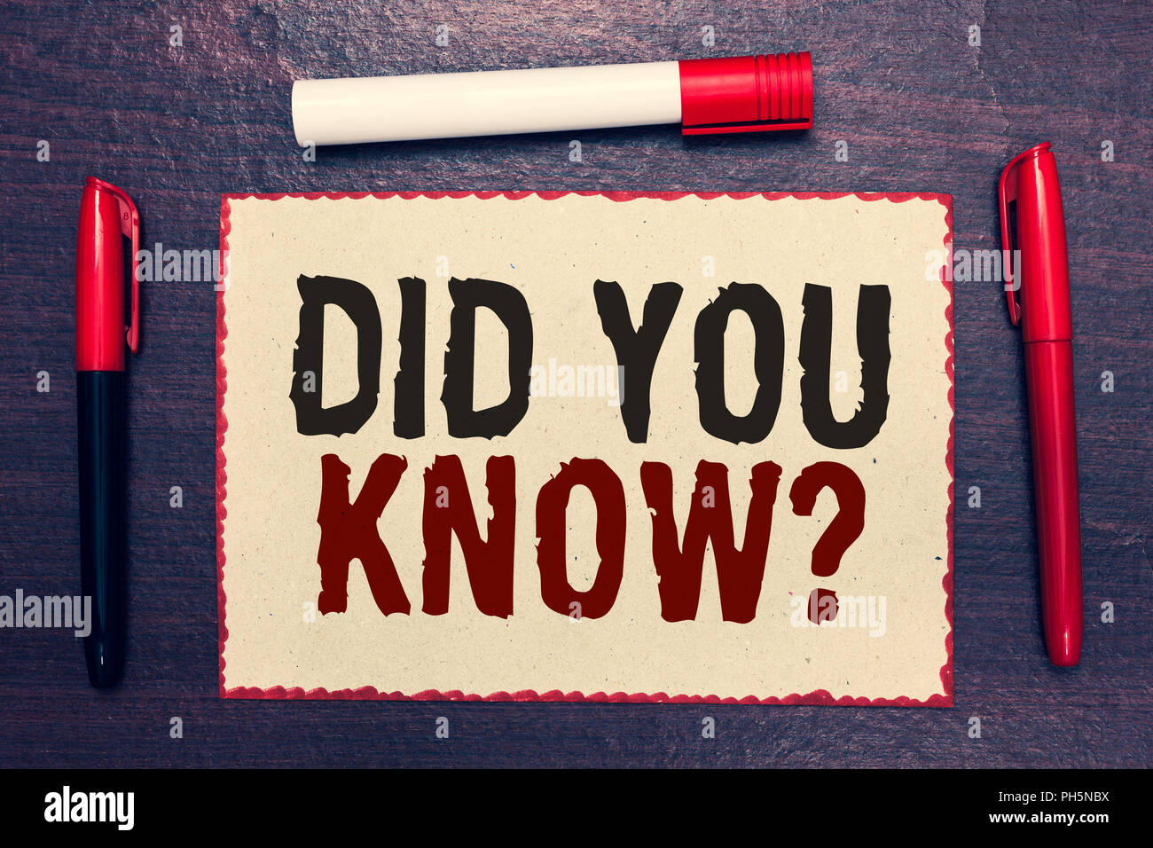 Writing note showing Did You Know question. Business photo showcasing ...