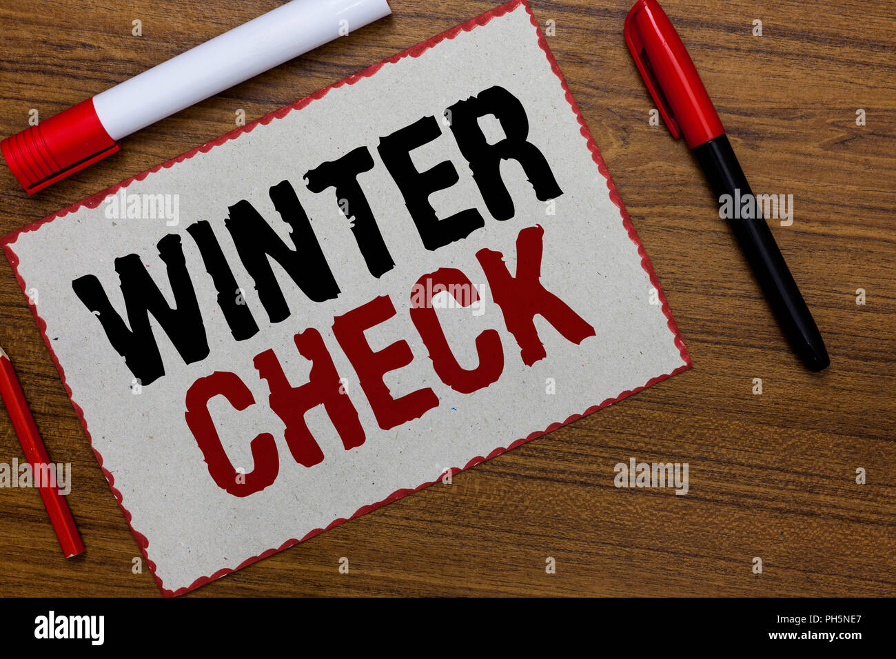 Text sign showing Winter Check. Conceptual photo Coldest Season ...
