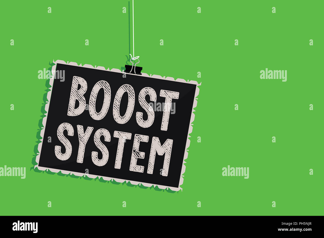 Text sign showing Boost System. Conceptual photo Rejuvenate Upgrade ...