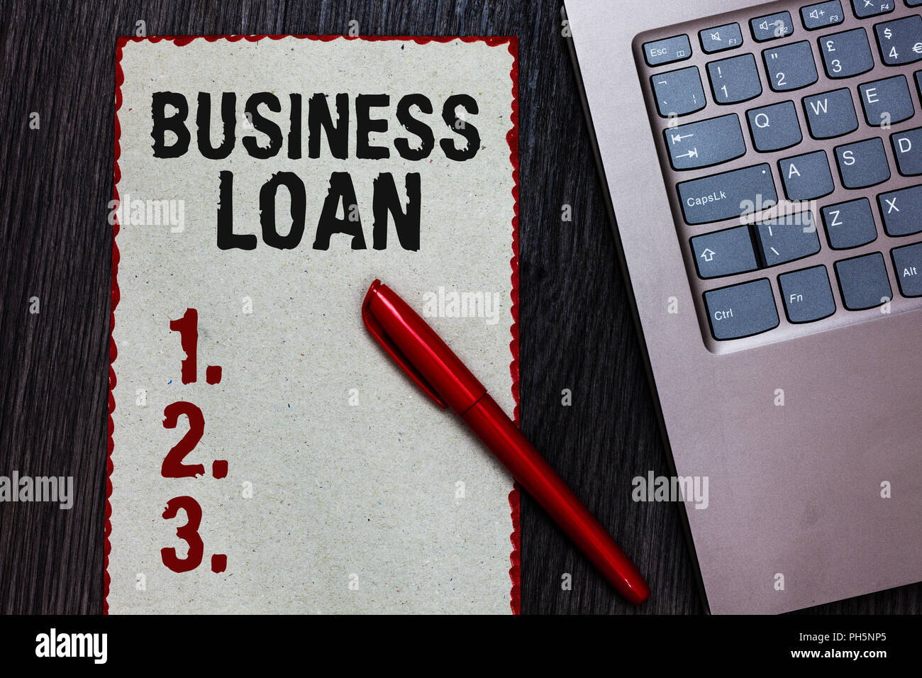 Handwriting text writing Business Loan. Concept meaning Credit Mortgage ...