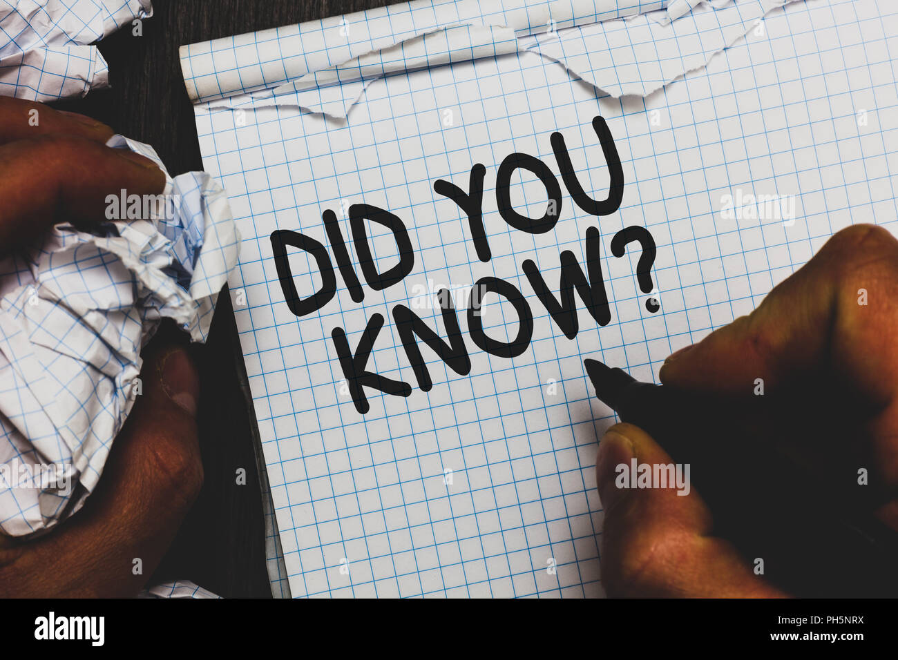 Handwriting text Did You Know question. Concept meaning Fun Facts and ...