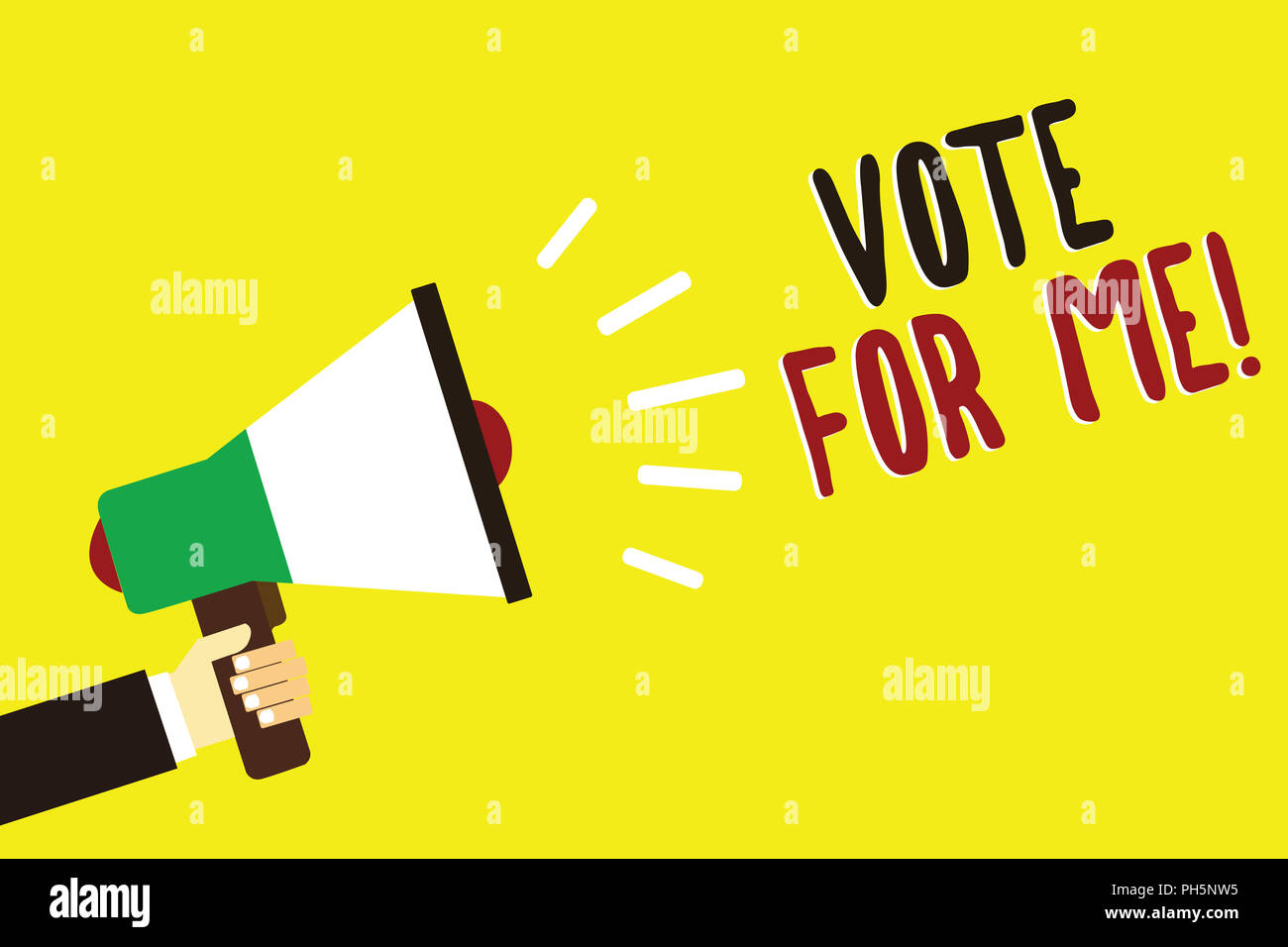 Text sign showing Vote For Me. Conceptual photo Campaining for a ...