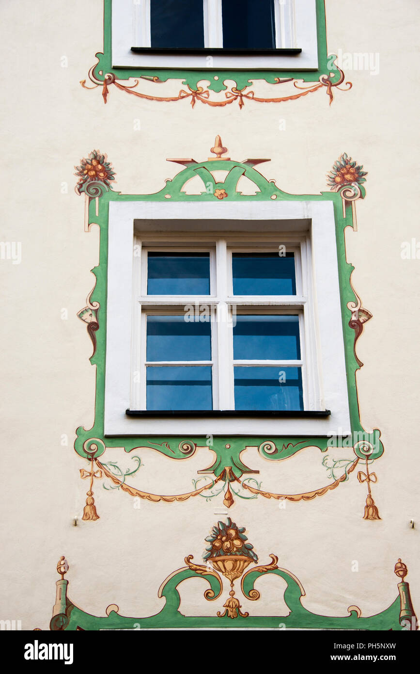 Platzl painted window in Munich, Germany Stock Photo - Alamy