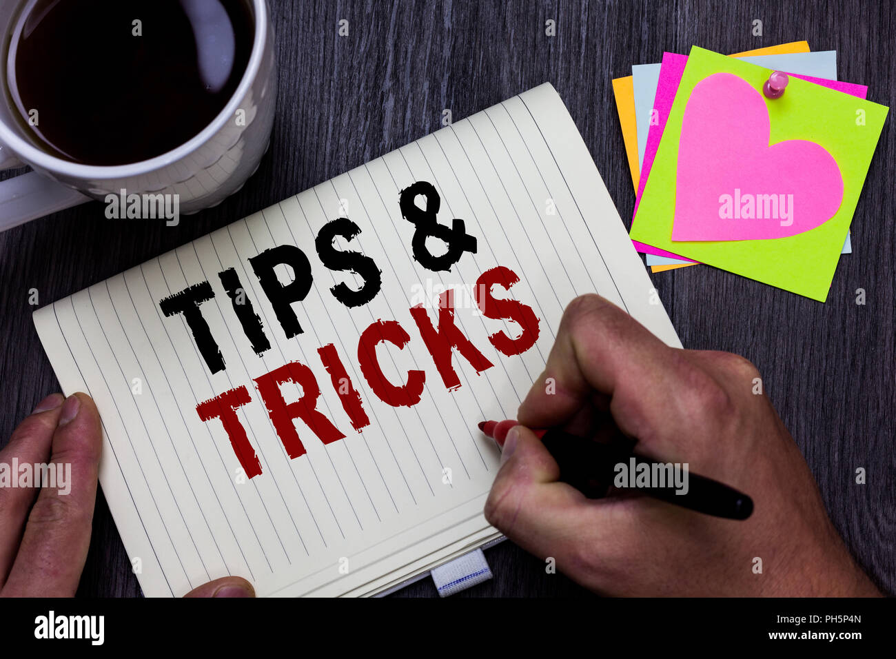 Conceptual hand writing showing Tips and Tricks. Business photo text ...