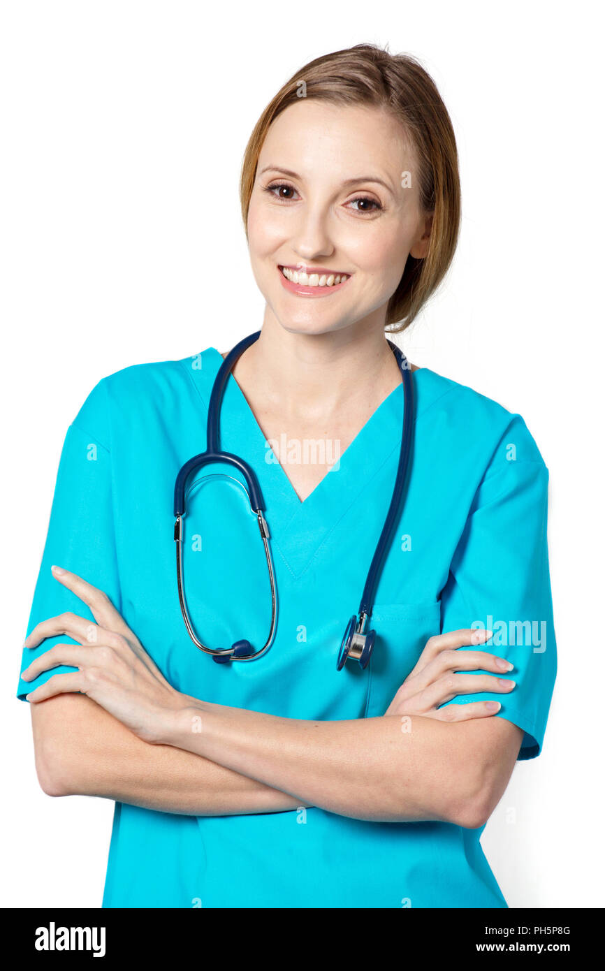 Diverse and empowered nurse ready for work Stock Photo - Alamy