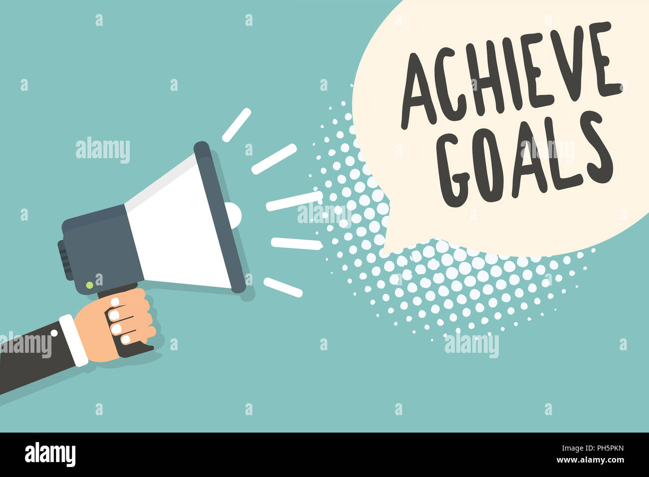 Handwriting text Achieve Goals. Concept meaning Results oriented Reach ...