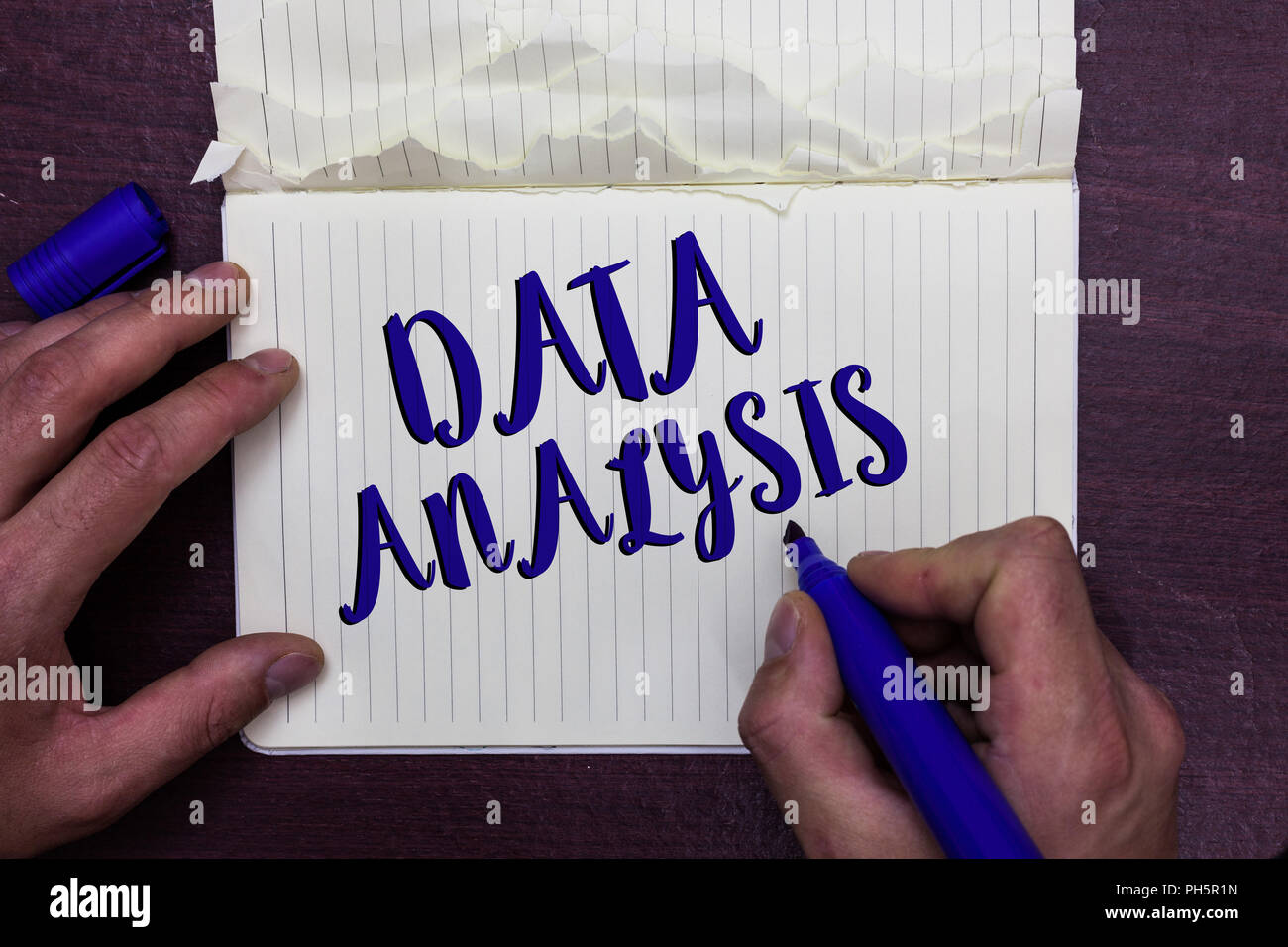 Writing note showing Data Analysis. Business photo showcasing Translate ...