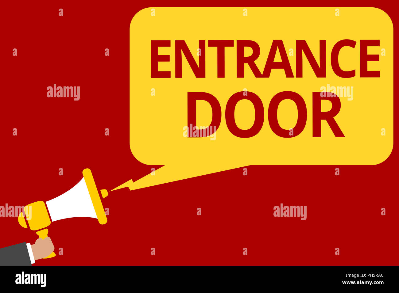 Handwriting text writing Entrance Door. Concept meaning Way in Doorway ...